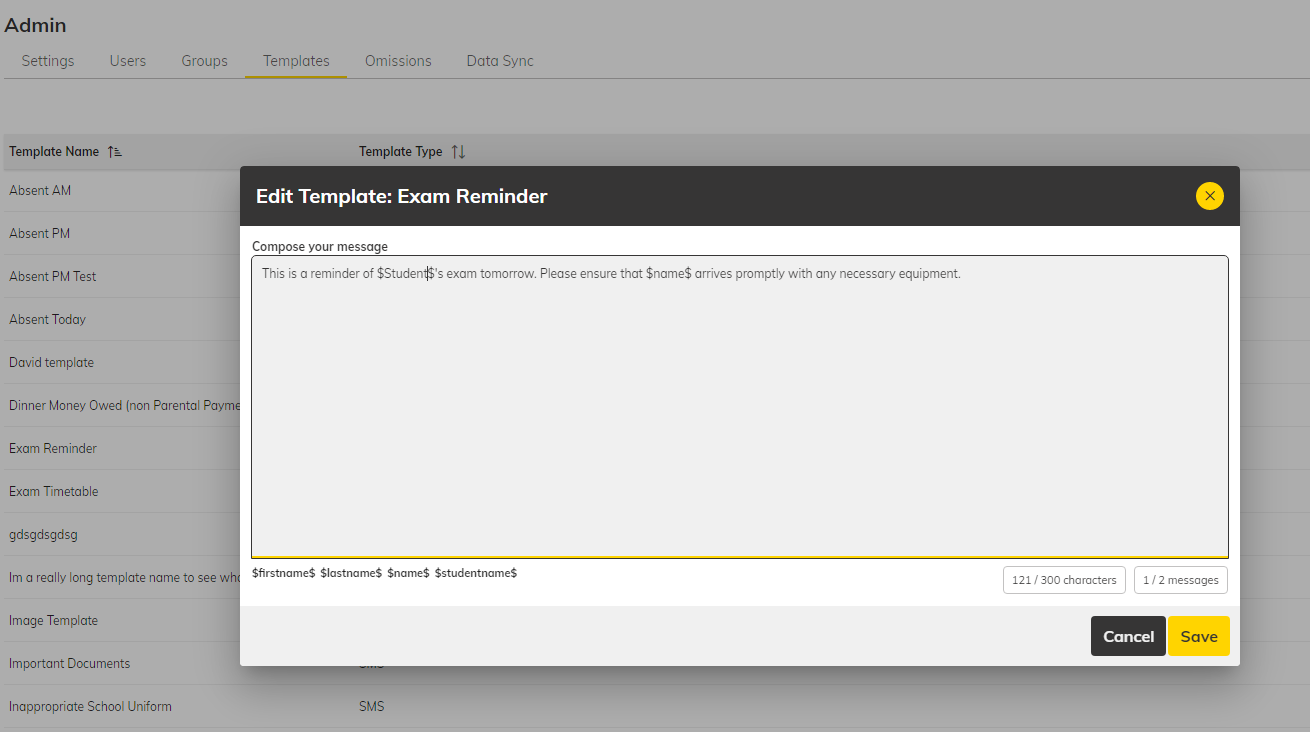 T2P New - Add, Edit and Delete Templates - Eduspot Support T2P New - Add, Edit and Delete Templates - Eduspot Support